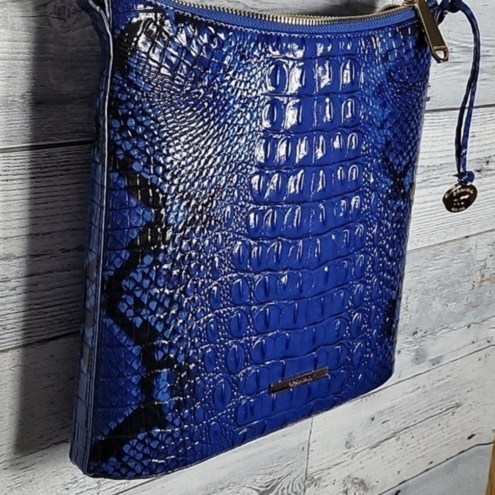 Rare Htf Brahmin Katie Blue Viper Ombre Alligator Cro… - Gem
